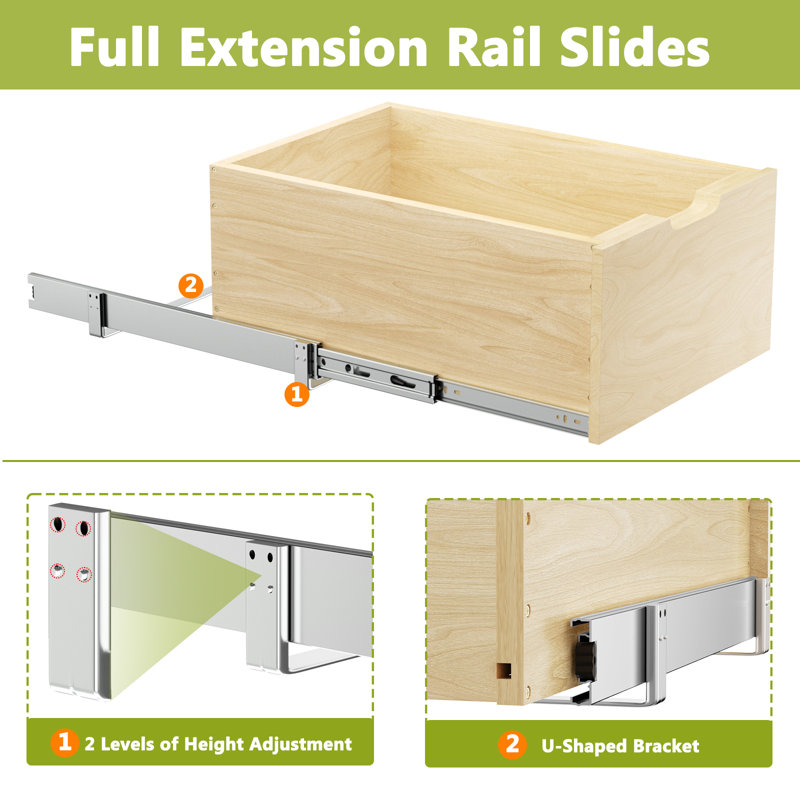 Rebrilliant Mozetta Solid + Manufactured Wood Pull Out Drawer & Reviews | Wayfair